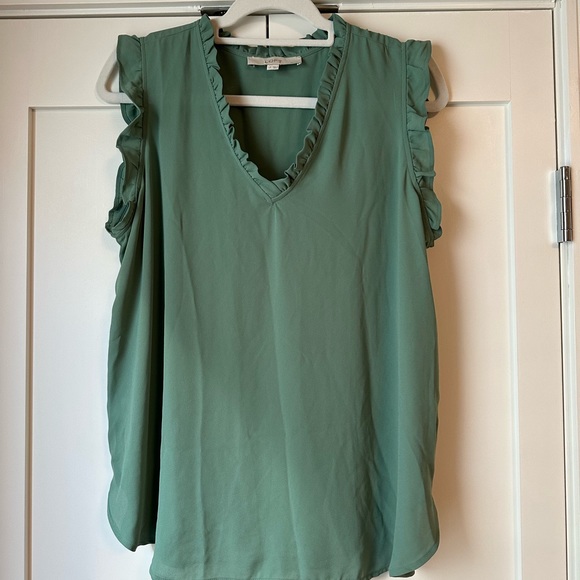 LOFT | Tops | Work Blouse Green Work Shirt Corporate Attire Work Shirt ...